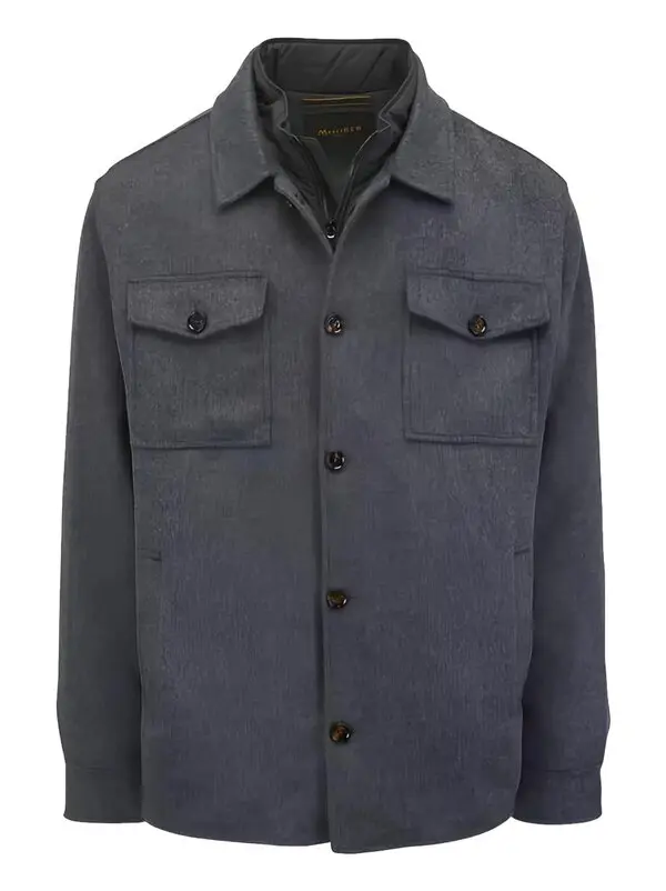 MOORER Chest-pocket Shirt Jacket - Grey