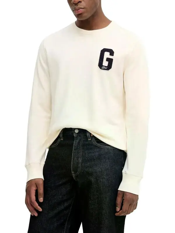 Gant Appliqué Sweater - White