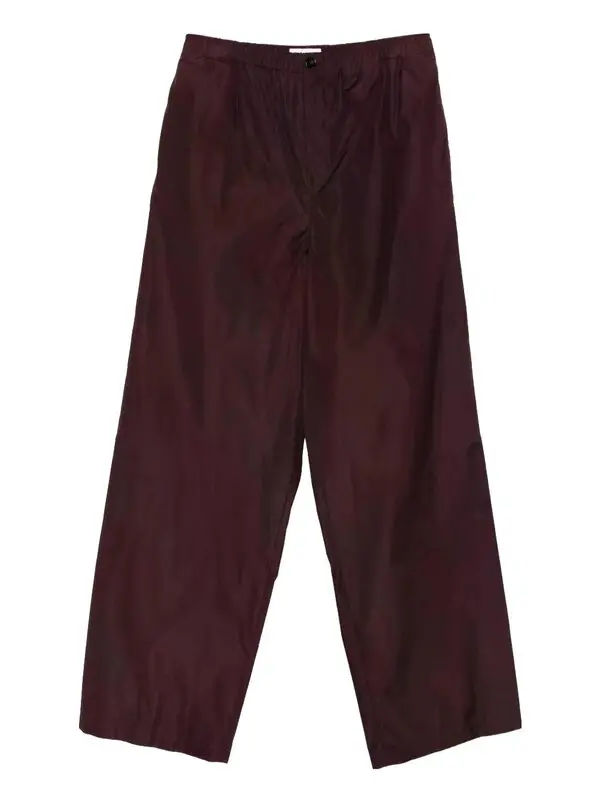 JIL SANDER Taffeta Trousers - Red