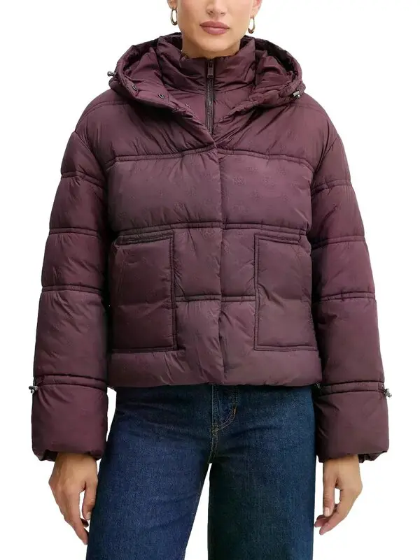Guess Hooded Puffer Jacket - Red