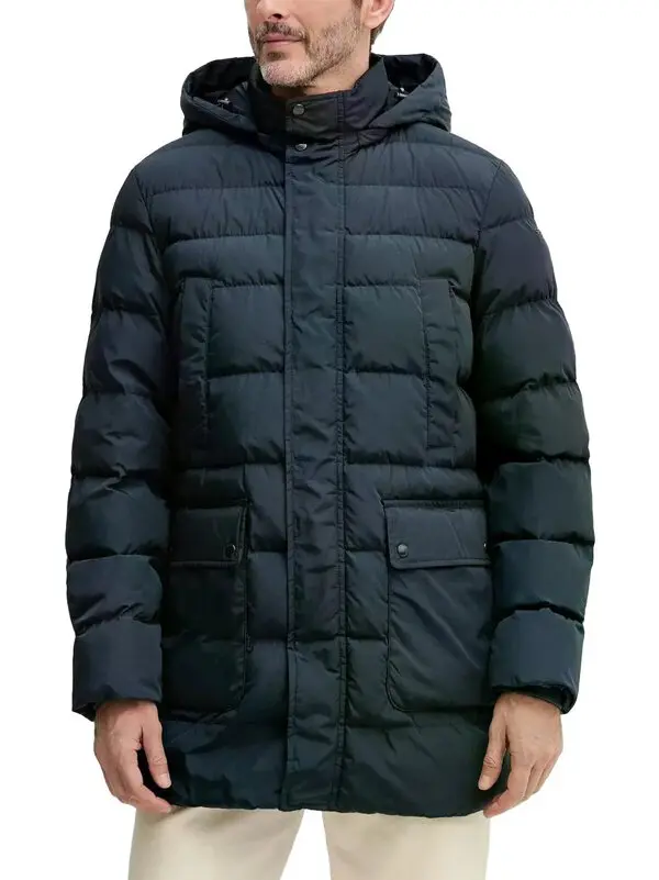 Geox Leitan Hooded Padded Jacket - Blue