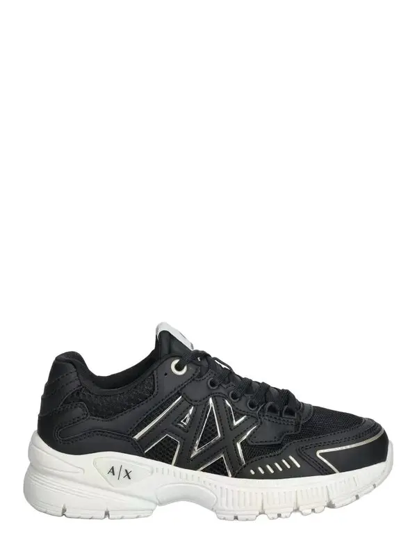 Armani Exchange Logo-patch Sneakers - Black
