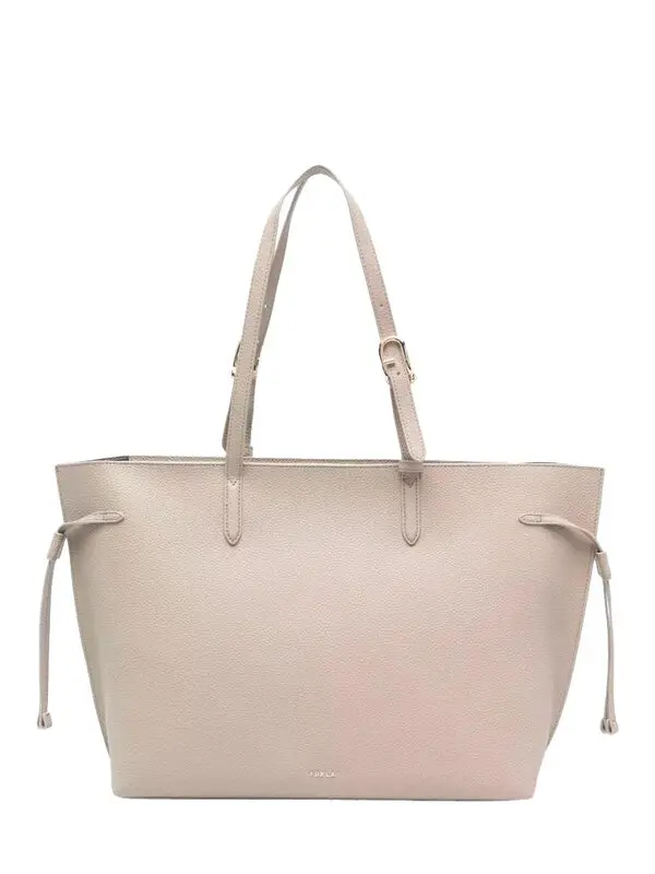 Furla Leather Large Tote Bag - Neutrals