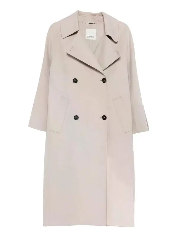 Max Mara Double-breasted Notched Coat - Neutrals
