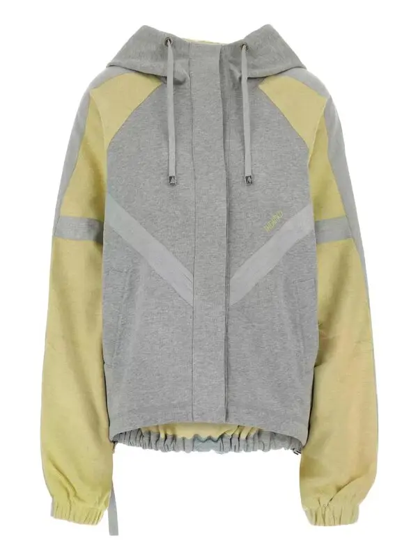 Attico Two-tone Hooded Jacket - Grey