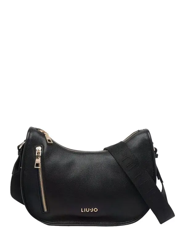 Liu Jo Logo Zip Shoulder Bag - Black