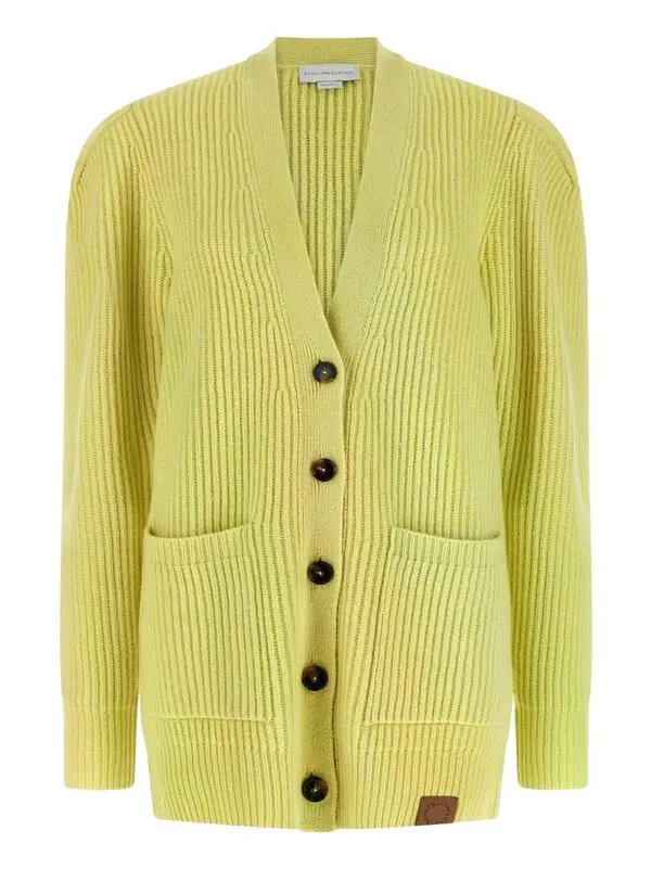 Stella McCartney V-neck Pocket Cardigan - Yellow