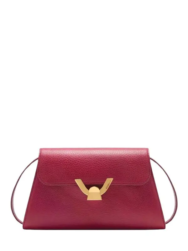 COCCINELLE Dew Gold-tone Shoulder Bag - Red
