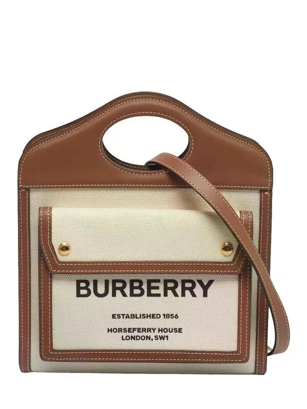Burberry Mini Pocket Tote Bag - Neutrals