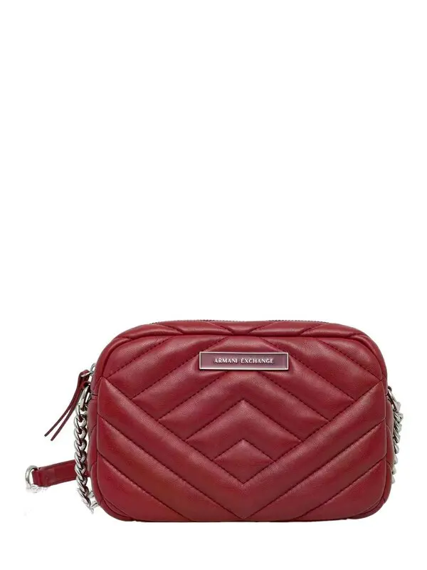 Armani Exchange Quilted Crossbody Bag - Red