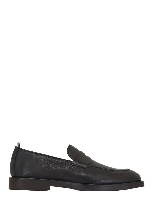 Officine Creative Grained Leather Penny Loafers - Brown
