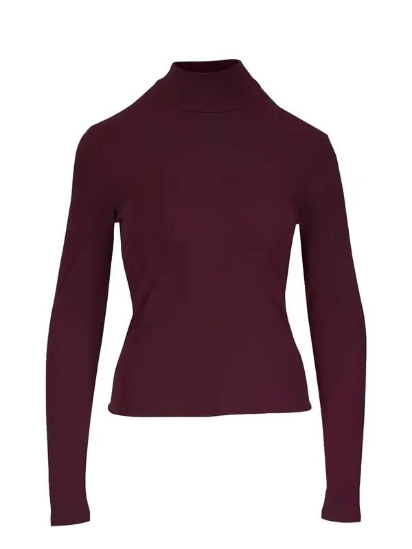 KZ_K STUDIO Long-sleeve Mock Neck Top - Red