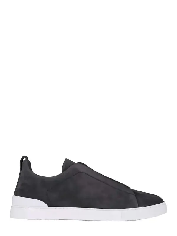 Zegna Triple Stitch™ Suede Sneakers - Grey
