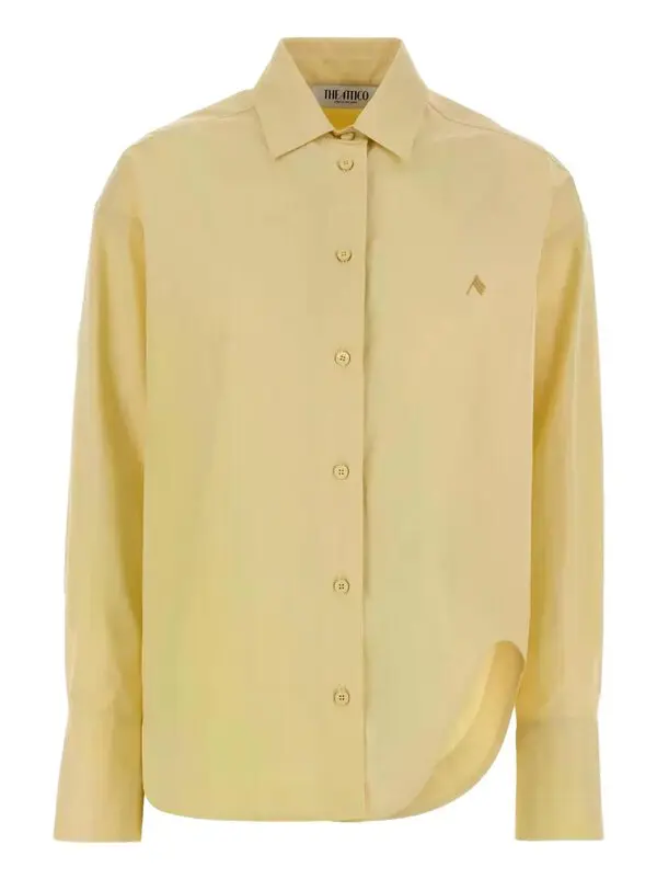 Attico Diana Poplin Shirt - Yellow