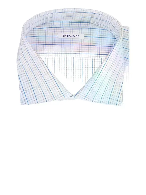 FRAY Check-pattern Shirt - White