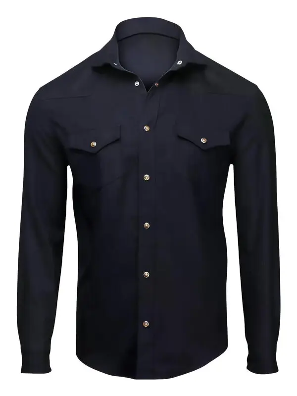 Marco Pescarolo Ribot Buttoned Chest-pocket Shirt - Blue