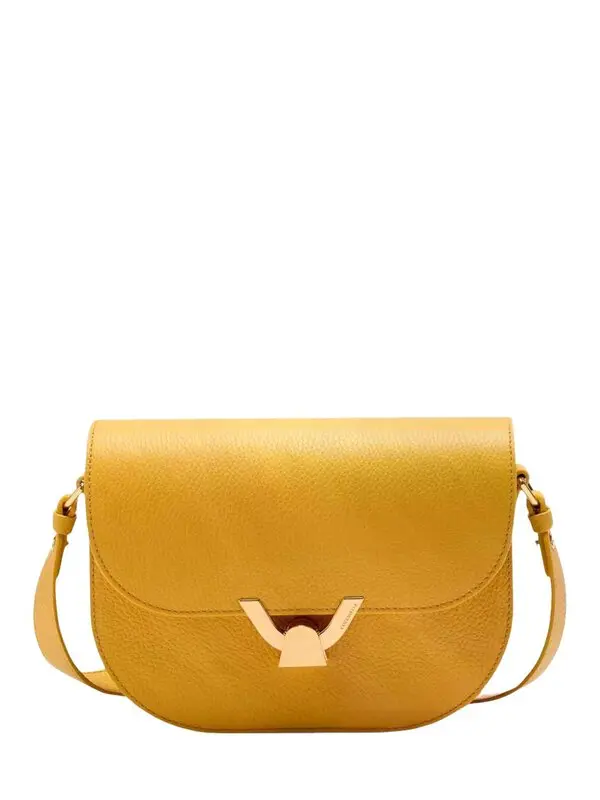 COCCINELLE Dew Leather Crossbody Bag - Yellow