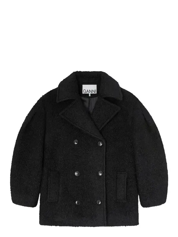 GANNI Double-breasted Jacket - Black