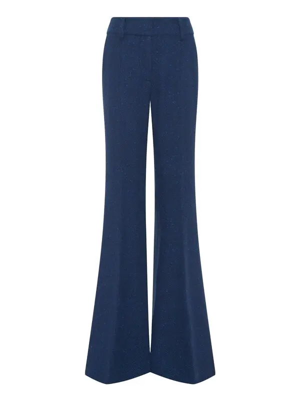 Gabriela Hearst Rhein Pant Speckled Cashmere - Electric Navy