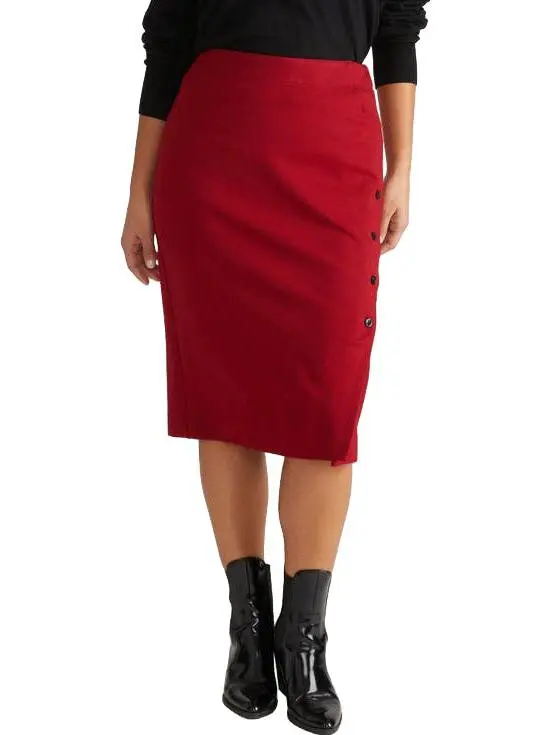 Universal Standard Anya Ponte Skirt - Garnet Red