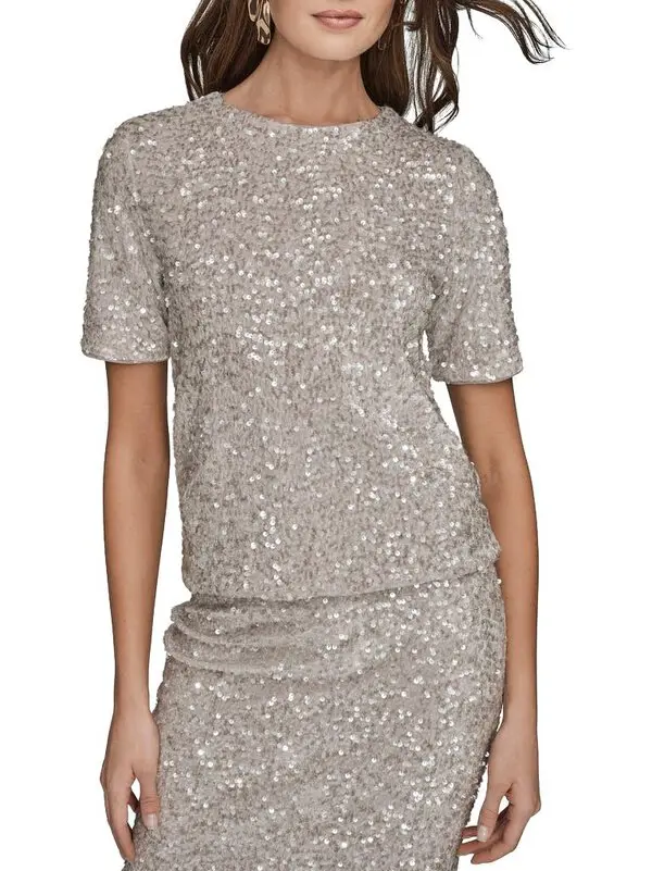 Donna Karan New York Sequin-embellished Top - Vapor