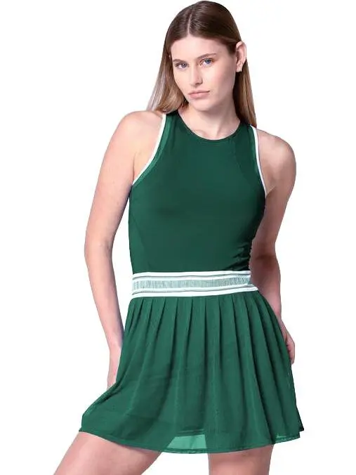 Lucky In Love Level Up Retro Statement Tennis Dress - Green