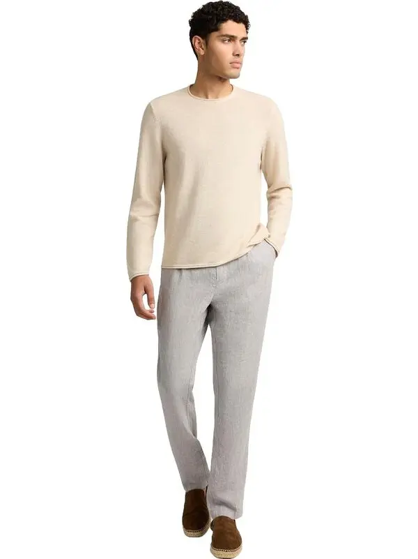 Onia Linen Cashmere Rollneck Sweater - Natural Melange