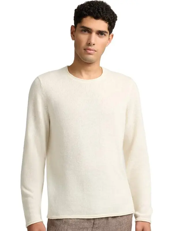 Onia Linen Cashmere Rollneck Sweater - White