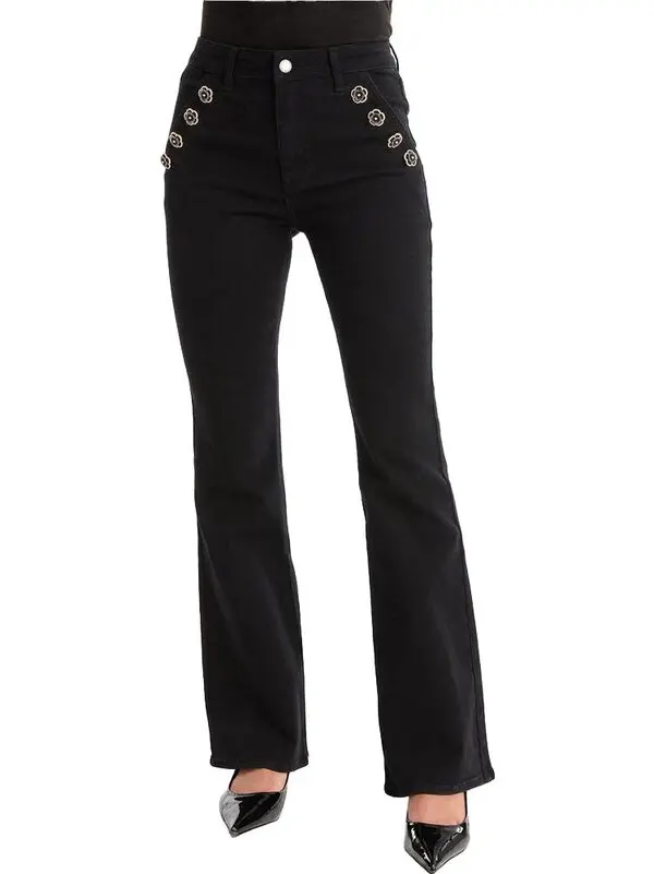 THE NOLI SHOP Allegra Rose Bootcut Jeans - Black
