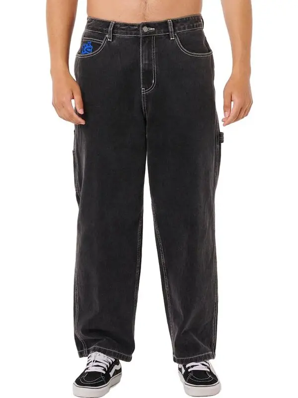 Rip Curl Raw Energy Baggy Carpenter Pants - Black