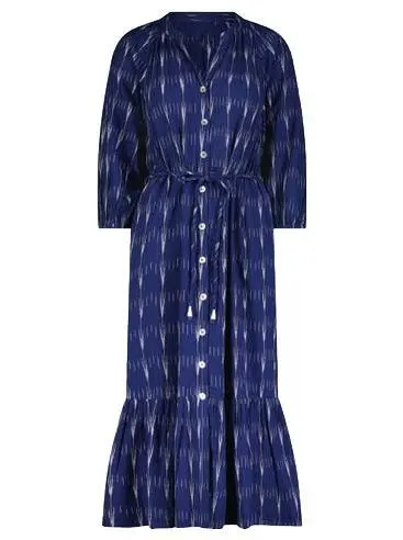 MER ST. BARTH Juliette Ikat Shirtdress - Indigo