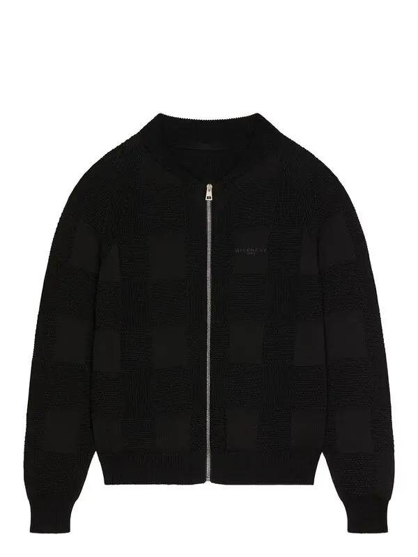 Givenchy Zipped Cotton Cardigan With Embroidered Detail - Black