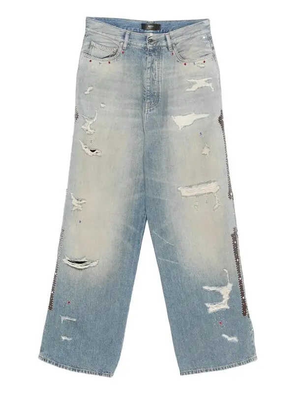 Amiri Embellished Denim - Blue