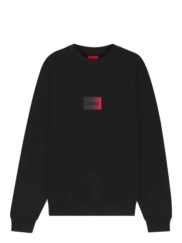 Hugo Logo Appliqué Sweater - Black