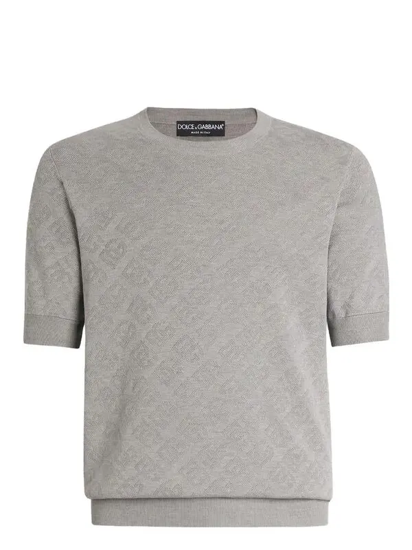 Dolce & Gabbana Textured T-shirt - Grey