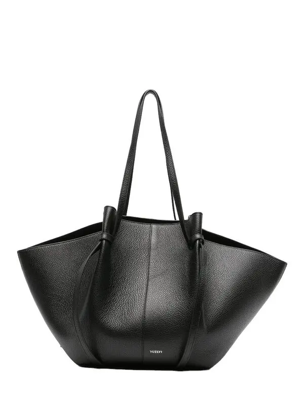 Yuzefi Leather Tote Bag - Black