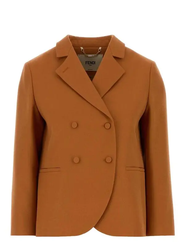 Fendi Grain De Poudre Blazer - Orange