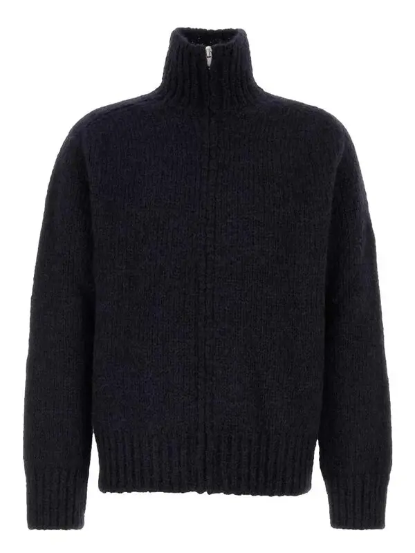 JIL SANDER Mohair Blend Cardigan - Blue
