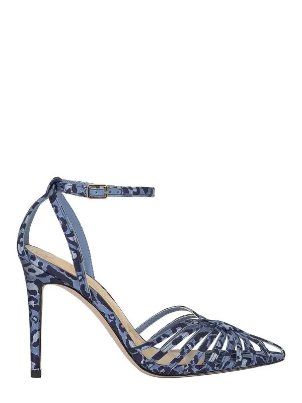 Vince Camuto Paveri Pointed Toe Pumps - Blue Leopard