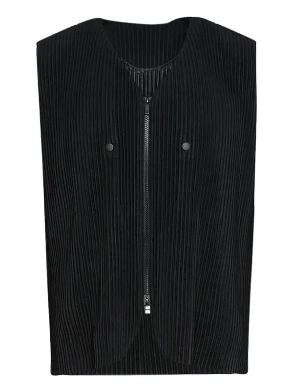 HOMME PLISSÃ ISSEY MIYAKE Pleated Vest - Black