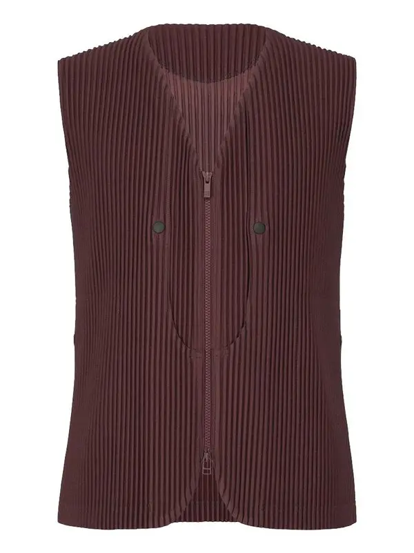 Issey Miyake Pleated Vest - Purple