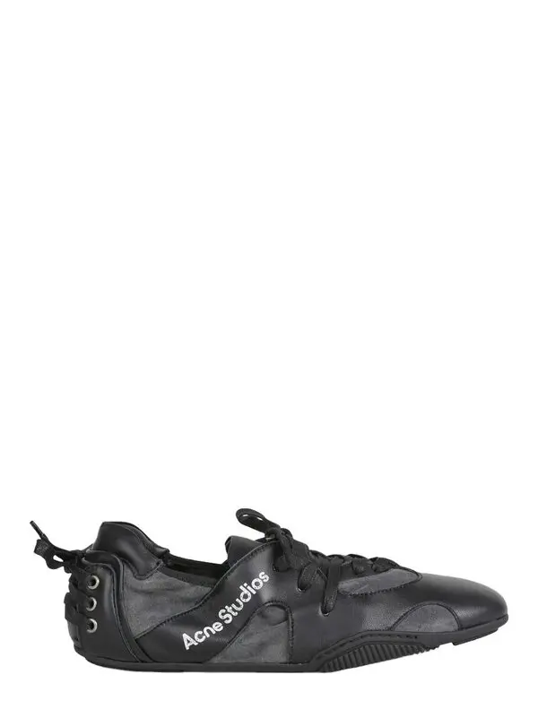 Acne Studios Lace-up Leather Sneakers - Black