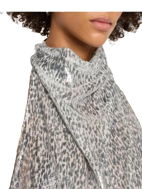 Stella McCartney Draped Fil Coupe Halter Top - Silver