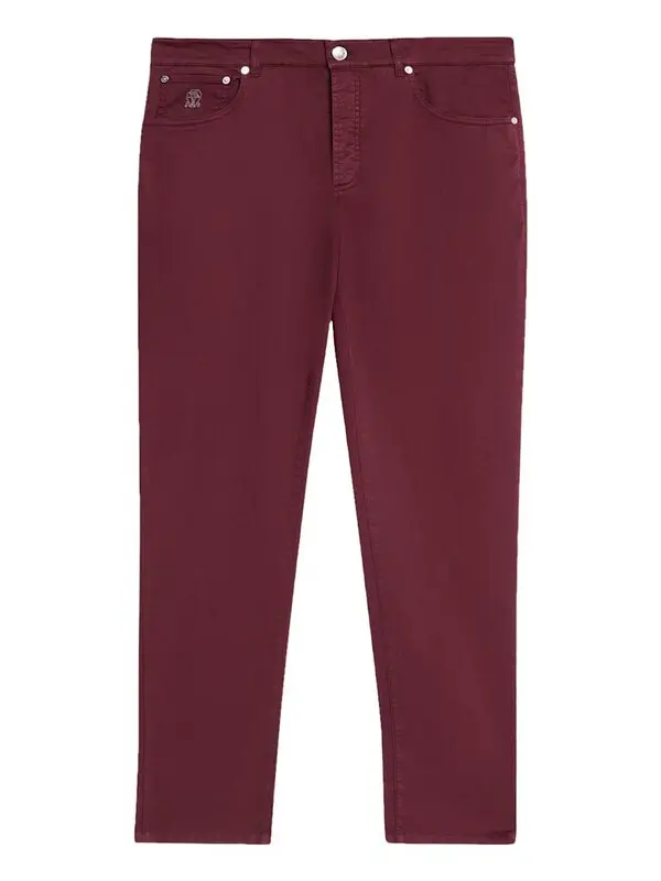 Brunello Cucinelli Italian-fit Five-pocket Denim Pants - Red