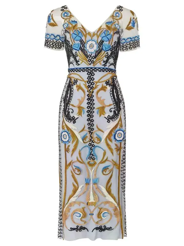 TEMPERLEY LONDON Alessia Midi Dress - Blue