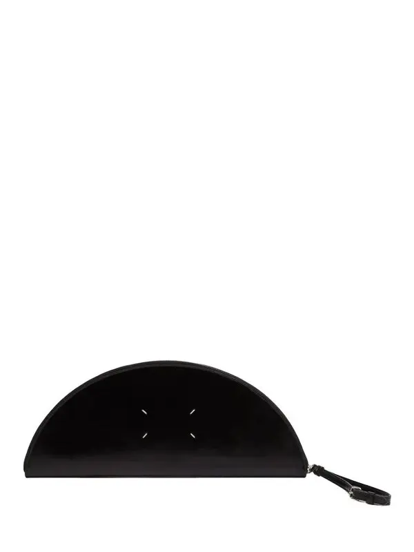 MAISON MARGIELA Half-moon Leather Clutch - Black