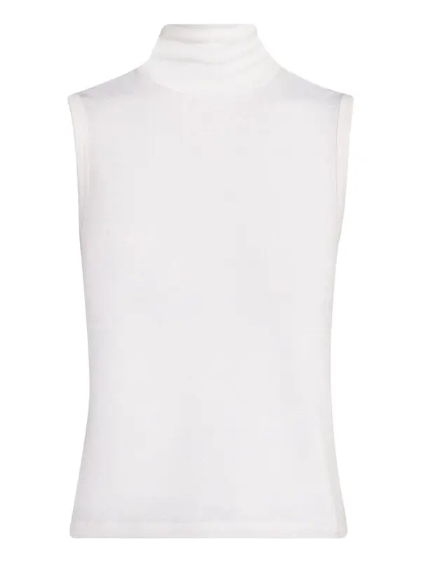 Rag & Bone The Knit Turtleneck Tank Top - White