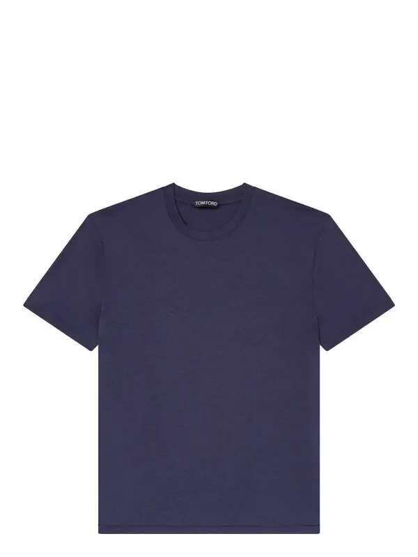 TOM FORD Lyocell And Cotton-blend T-shirt - Blue