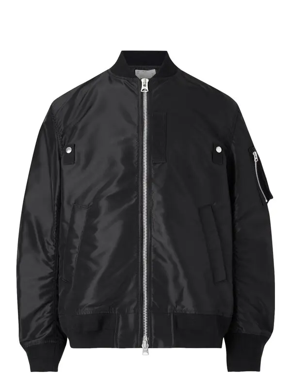 Sacai Padded Nylon-twill Bomber Jacket - Black