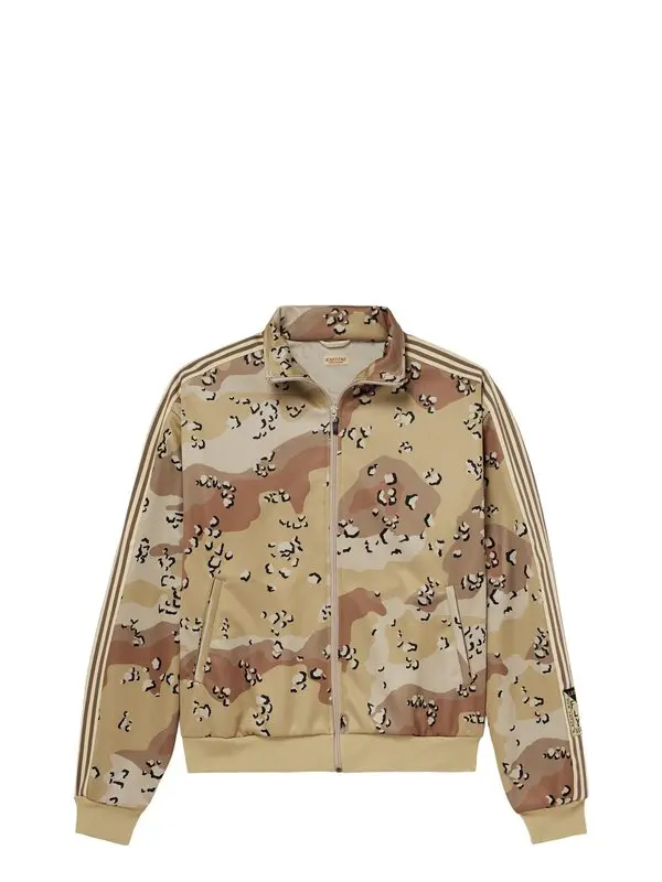 Kapital Striped Webbing-trimmed Printed Jersey Track Jacket - Neutrals